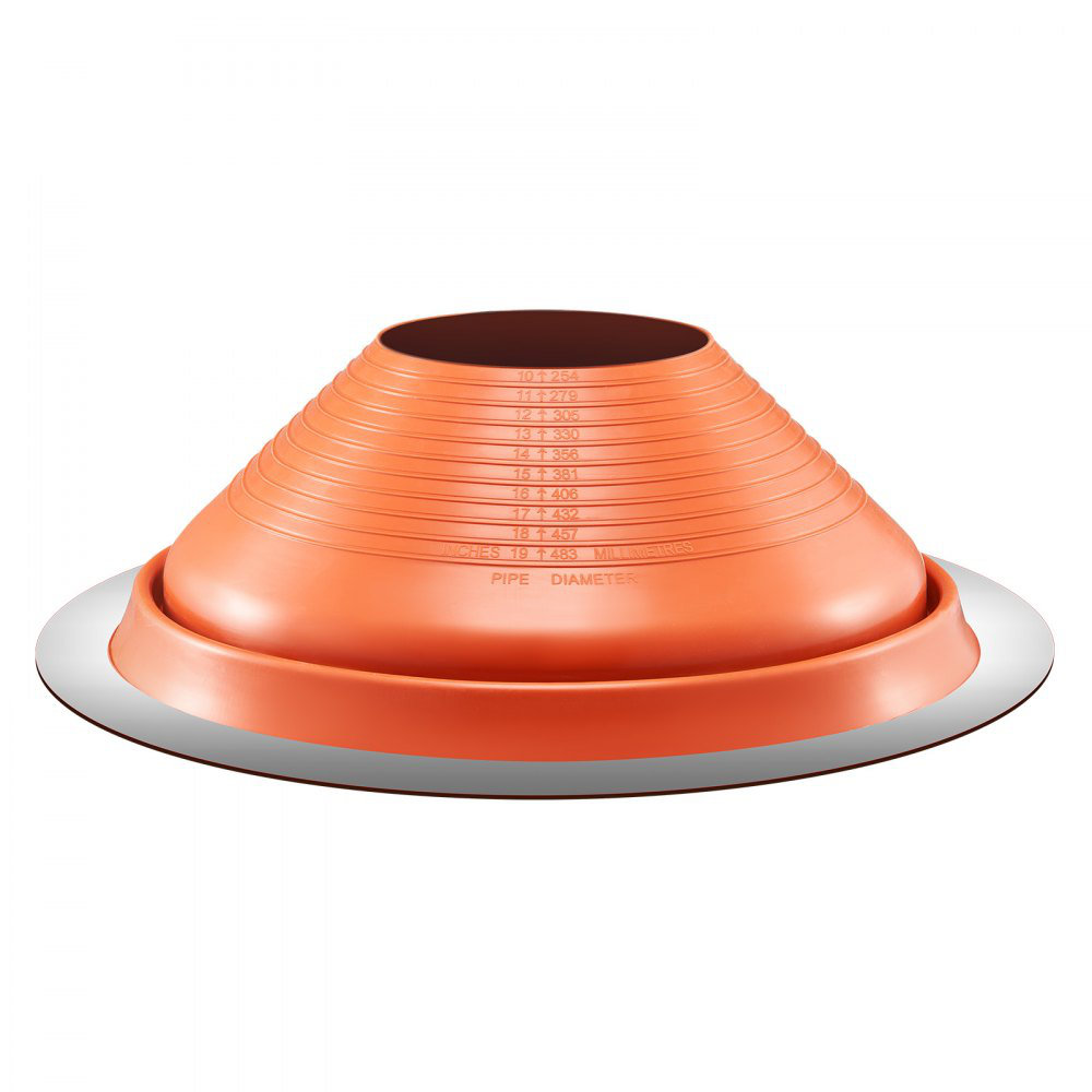 VEVOR Metal Roof Pipe Flashing Boot Fits 10" - 19" Pipes High Temp Flexible Silicone | Wayfair.co.uk